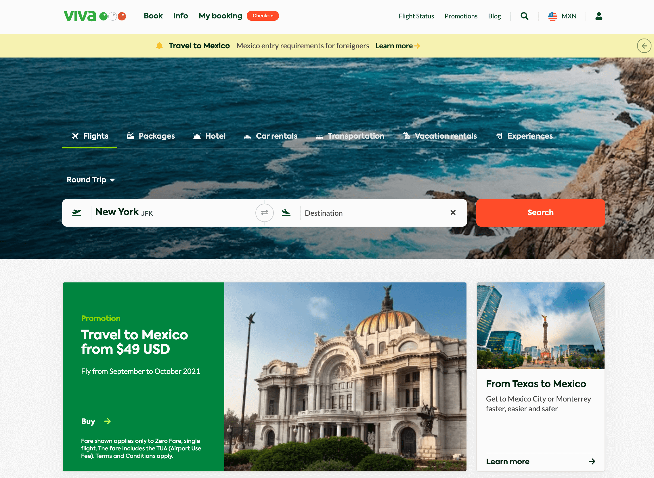 VivaAerobus New Beta Website Diggintravel
